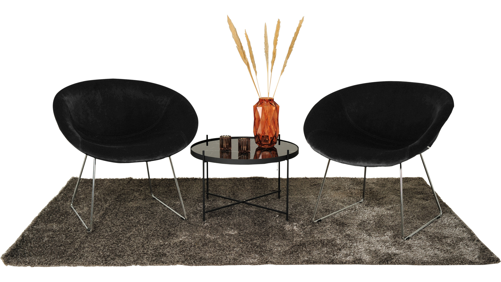 Scott stol, svart velur - Interstil Outlet